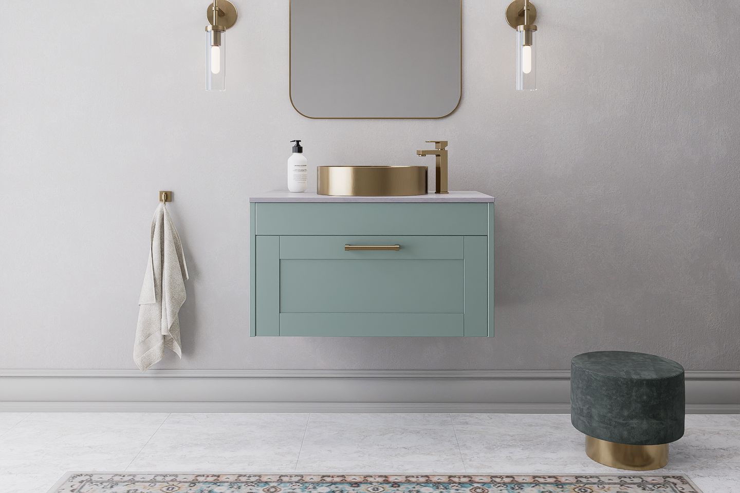 Sage Shaker Floating Vanity | Modulr