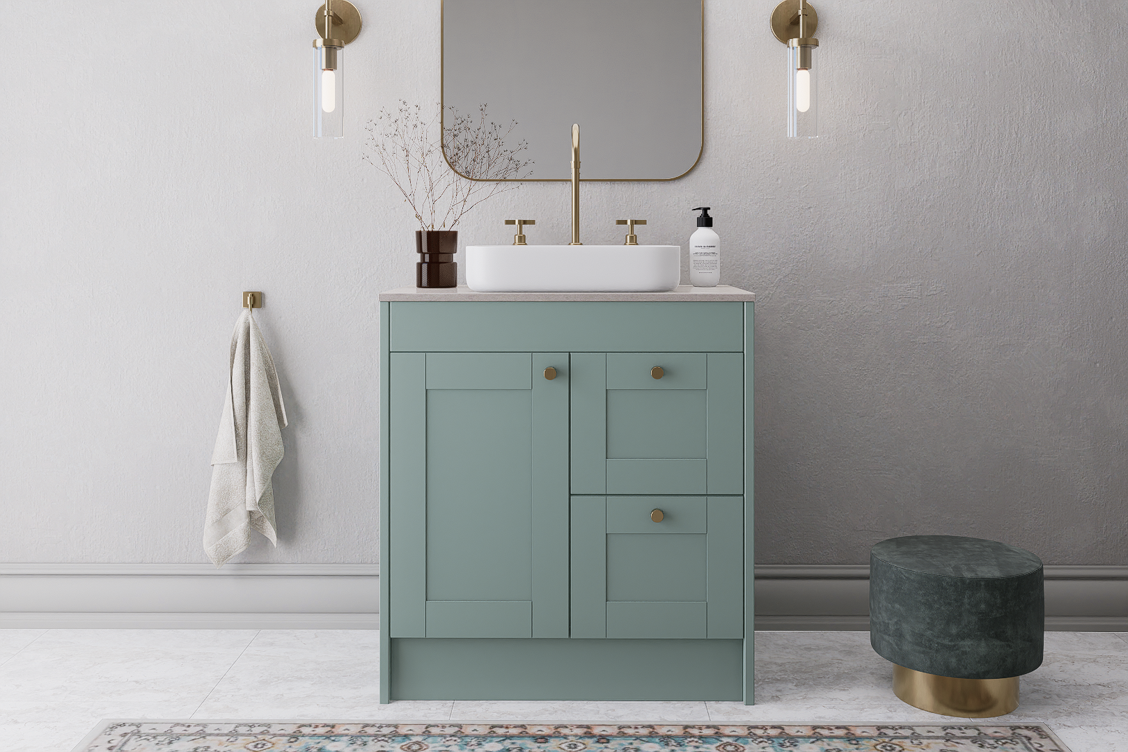 Sage Shaker Freestanding Vanity | Modulr